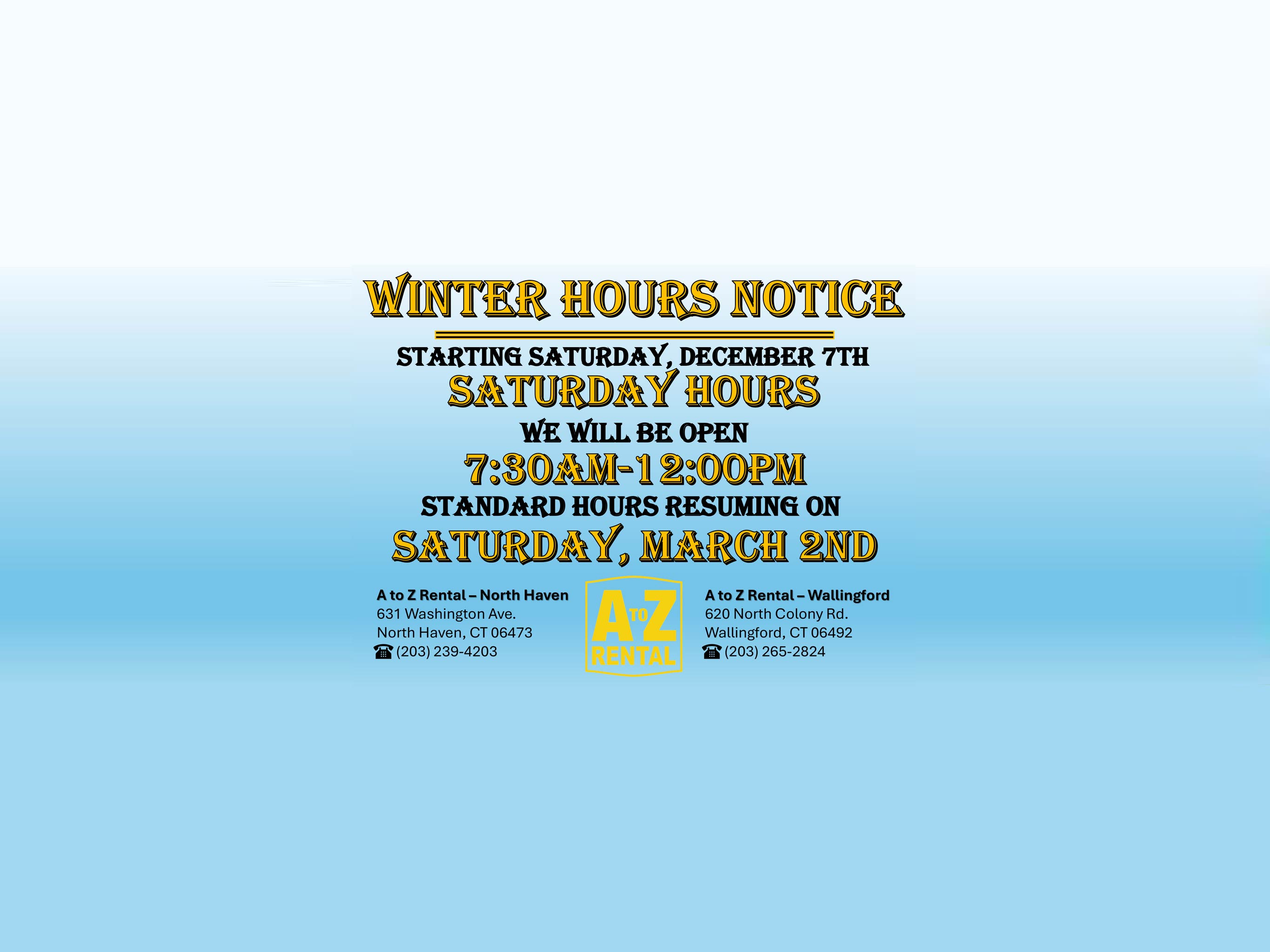 A to Z Rental :: Convenient, High-Quality Tool Rentals for Hudson ...